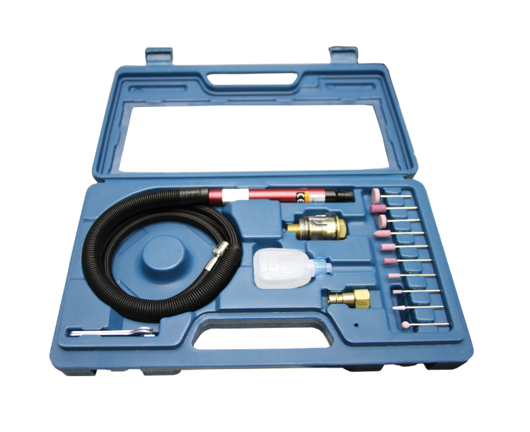 Бормашина цанговая пневматическая карандашного типа REVTOOL 27141 в кейсе